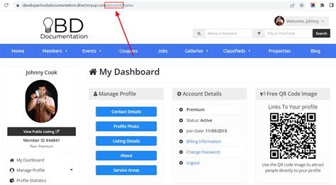 Edit The Account Portion Of Member Dashboard Url Brilliant