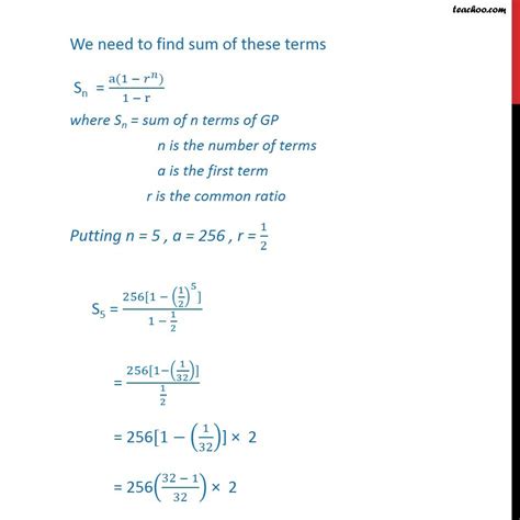 Ex Find Sum Of Products Of Ex