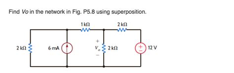 solved find v 0 in the network in fig p5 8 using