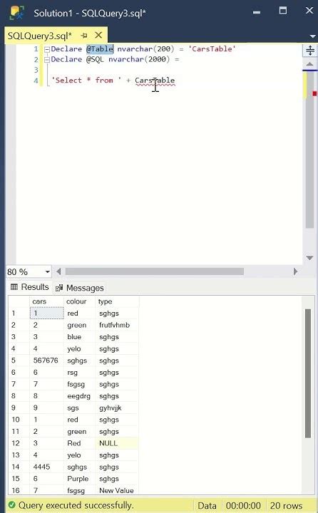 Create Dynamic Sql Queries Sqlserver Coding Youtube
