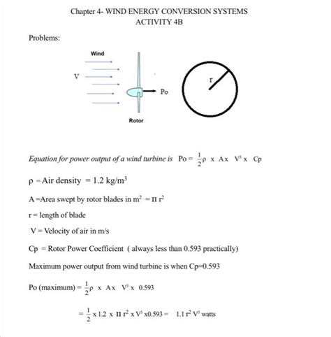Solved Chapter 4 Wind Energy Conversion Systems Activity 4b