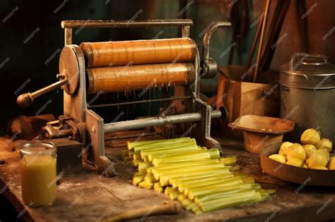 Premium Photo A Closeup Of Sugarcane Juice Being Strained To Remove Pulp