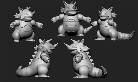Pokemon Rhydon Con 2 Poses Diferentes Edream Makers
