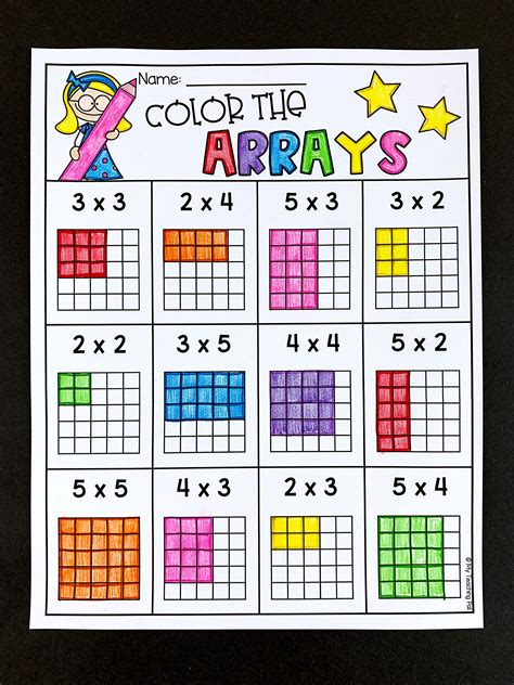 adding using arrays worksheets
