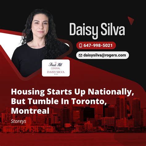 Housing Starts Up Nationally But Tumble In Toronto Montreal Daisy Silva