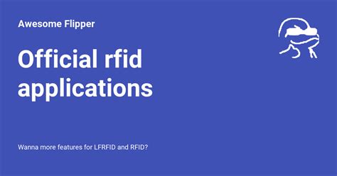 Official Rfid Applications Awesome Flipper