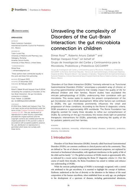 Pdf Unraveling The Complexity Of Disorders Of The Gut Brain Interaction The Gut Microbiota