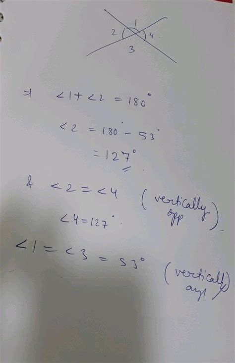 In The Given Figure Lines PQ And RS Intersect At Point O If O Find All Other Angles