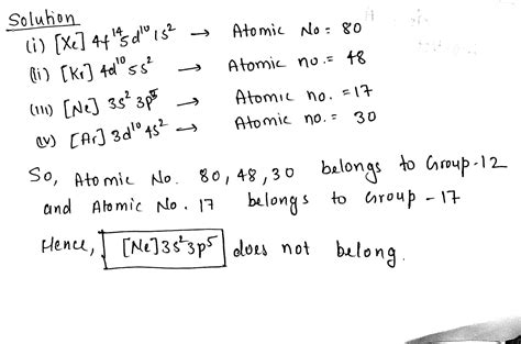 The Electronic Configuration Of Four Elements Are Given Below Which