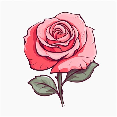 Premium Vector Rose Cartoon Vector