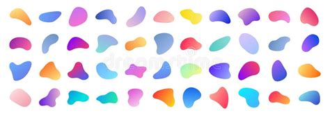 Abstract Blotch Shape Liquid Shape Elements Set Of Modern Graphic Elements Fluid Dynamical