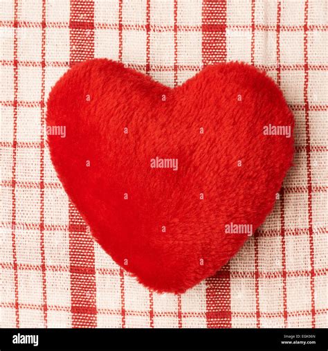Plush red heart Stock Photo - Alamy