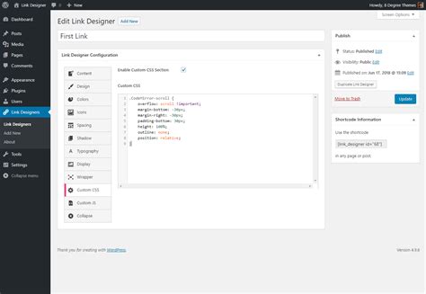 Link Designer Easy Link Designer Plugin For WordPress By 8DegreeThemes