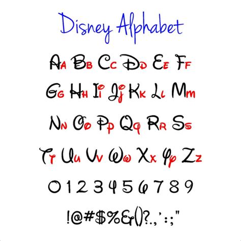 Disney Alphabet Letters Printable Coloring Pages