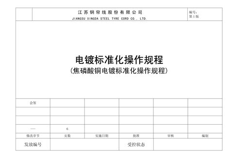 焦磷酸铜电镀标准化操作规程 doc 人人文库