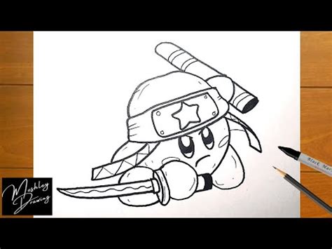 How To Draw Ninja Kirby With Katana Sword Youtube