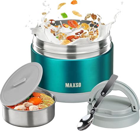 Maxso Termo De Sopa Para Alimentos Calientes Contenedor De Almuerzo