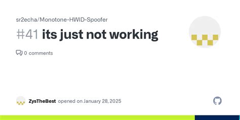 Its Just Not Working Issue Sr Echa Monotone HWID Spoofer GitHub