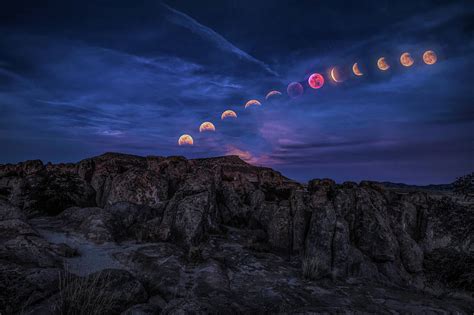 Time Lapse Lunar Eclipse Over The Chihuahuan Desert Photograph By Joe Granita Fine Art America