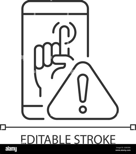 Touch Display Not Working Linear Icon Stock Vector Image Art Alamy