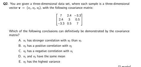 Solved You Are Given A Three Dimensional Data Set Where Chegg Com