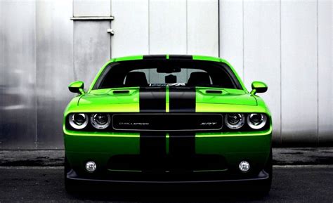 Dodge Challenger Hellcat Green Wallpaper