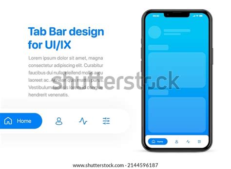 Mobile Application Tab Bar Ui Ux Stock Vector Royalty Free Shutterstock