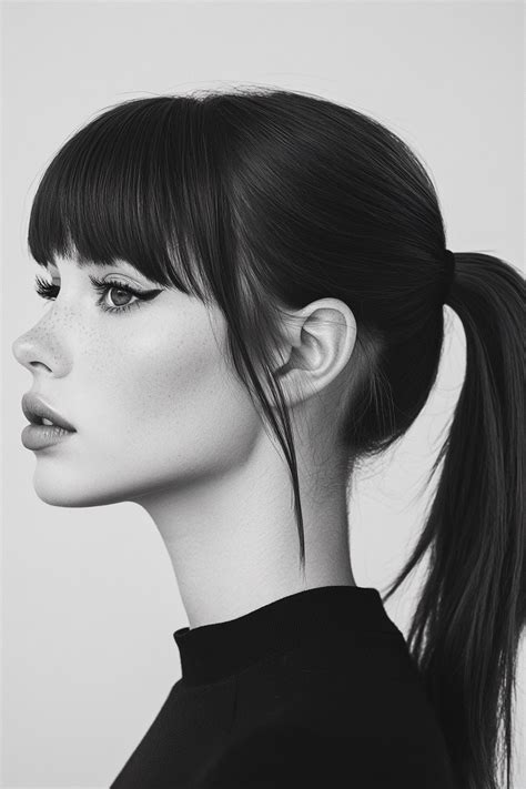 Stylish And Fun 17 Ponytail Ideas Featuring Bangs