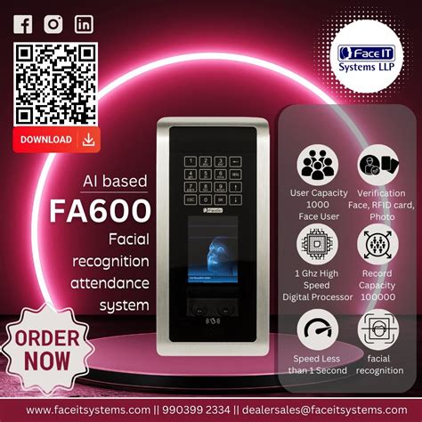 “fa600 Ai Based Facial Recognition Attendance System With Cloud” Faceitsystems Medium