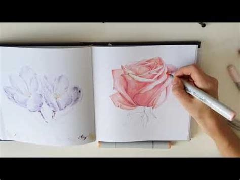 Рисунок розы маркерами - YouTube | Абстрактные цветочные картины ...