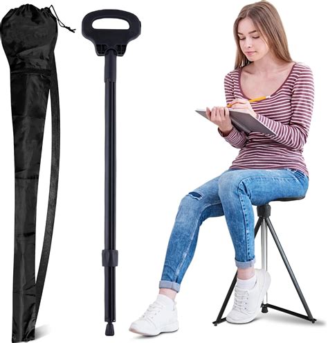 Walking Cane With Seat Folding Lightweight Cane Stool For Adults