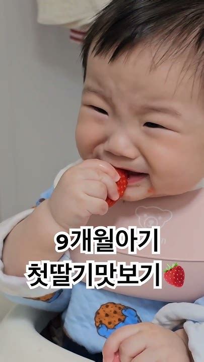9개월아기 첫딸기맛보고 반응이 귀여움폭발🍓😁😘 9개월아기 귀여운아기영상 아기 딸기먹방 딸기맛 육아브이로그 맘카페 육아할미 아모레찬스 Youtube