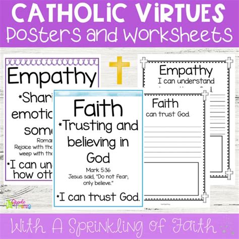 Catholic Virtues And Values Activities Faith Based Character Education