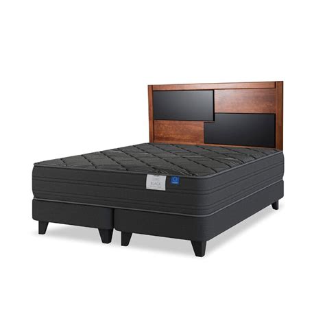 Cama Europea Flex King Black 1 Respaldo Abcdin