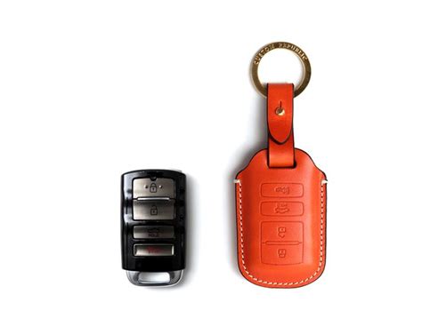 Kia The New K7 K9 Handmade Buttero Leather Smart Key Cover Case