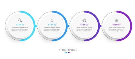벡터 인포 그래픽 라벨 디자인 템플릿 아이콘과 4 옵션 또는 단계 프로세스 다이어그램 프리젠 테이션 워크 플로우 레이아웃 배너 순서도 정보 그래프에 사용할 수 있습니다 0