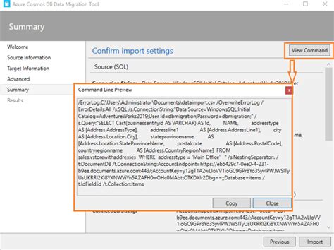how to import data from azure sql database into azure cosmos db