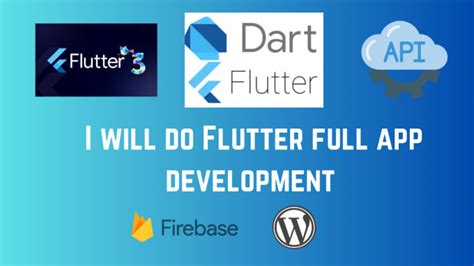 Do Flutter Full App Development With Firebase Rest Api And Any