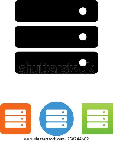 Stack Servers Icon Stock Vector Shutterstock