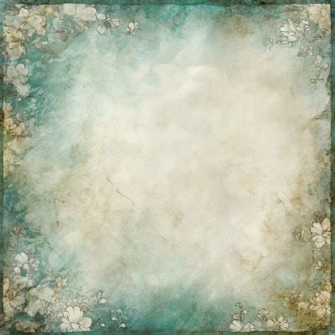 Premium Ai Image There Is A Picture Of A Grunge Background With A Flower Border Generative Ai