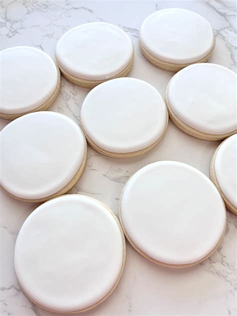 Blank Hand Piped Sugar Cookies Etsy