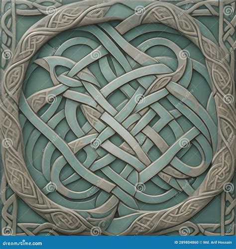 An Intricate Detailed Celtic Knot Pattern Rendered In A Vibrant Tile