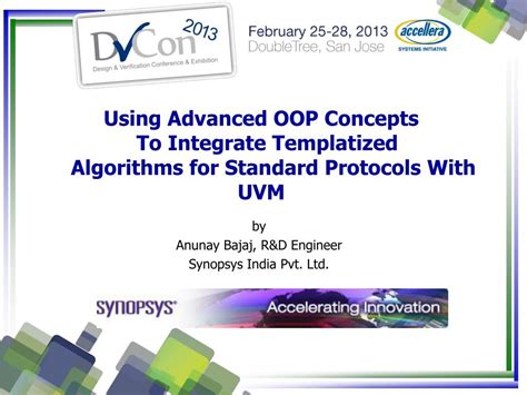 Ppt By Anunay Bajaj R D Engineer Synopsys India Pvt Ltd Powerpoint Presentation Id
