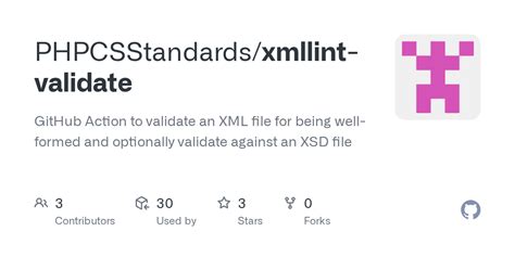 Github Phpcsstandardsxmllint Validate Github Action To Validate An