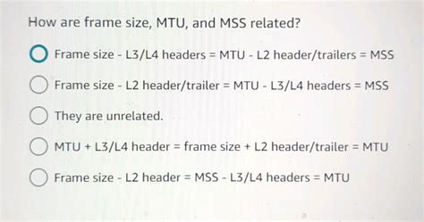 How Are Frame Size Mtu And Mss Related Studyx How Are Frame Size Mtu And Mss Related Studyx
