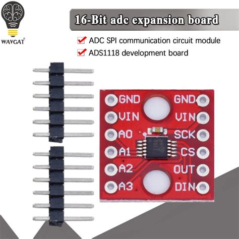 ads1118 16 bit i2c iic ad converter adc spi communication module