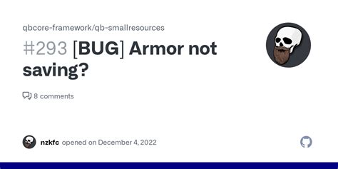 Bug Armor Not Saving · Issue 293 · Qbcore Frameworkqb