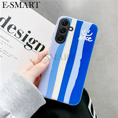 New Phone Case Samsung Galaxy M A Back Cover Soft Fashion Red Blue Black Rainbow Pattern