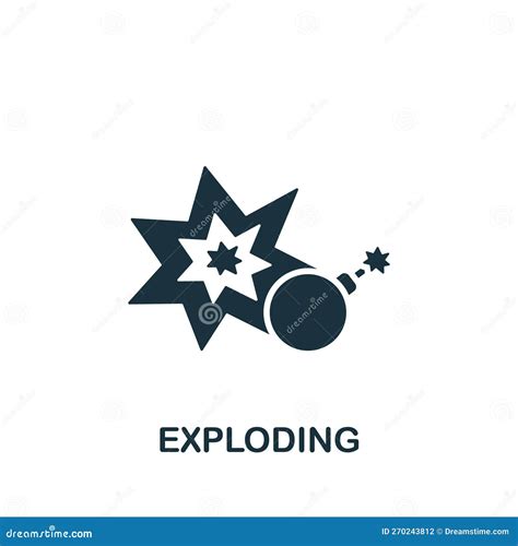 Exploding Icon Monochrome Simple Sign From Performance Collection