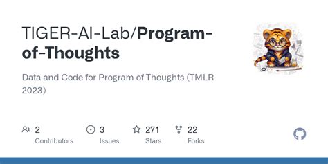 Github Tiger Ai Labprogram Of Thoughts Data And Code For Program Of Thoughts Tmlr 2023